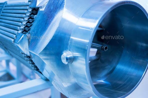 Hexagonal fuel assembly of water-water energetic reactor close up Stock ...