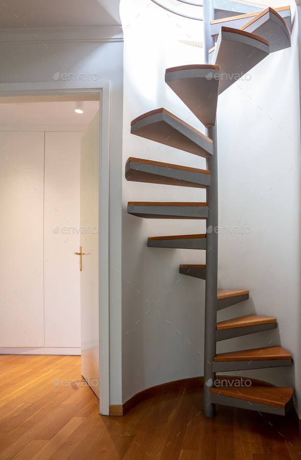Spiral interior staircase, modern revolving staircase metal structure ...