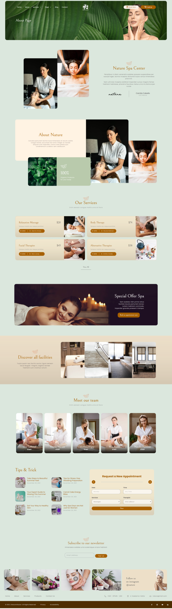 Nature - Spa & Massage Elementor Template Kit by onecontributor ...
