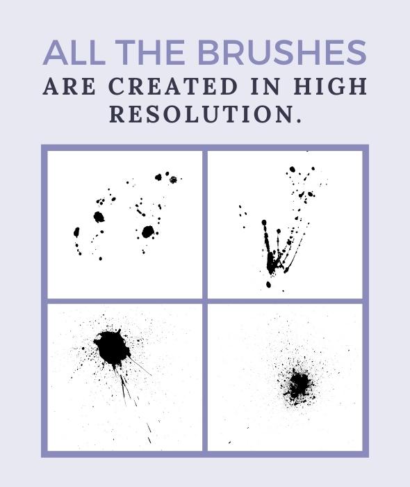 100 Splatter Brush Pack for Photoshop, Add-ons | GraphicRiver