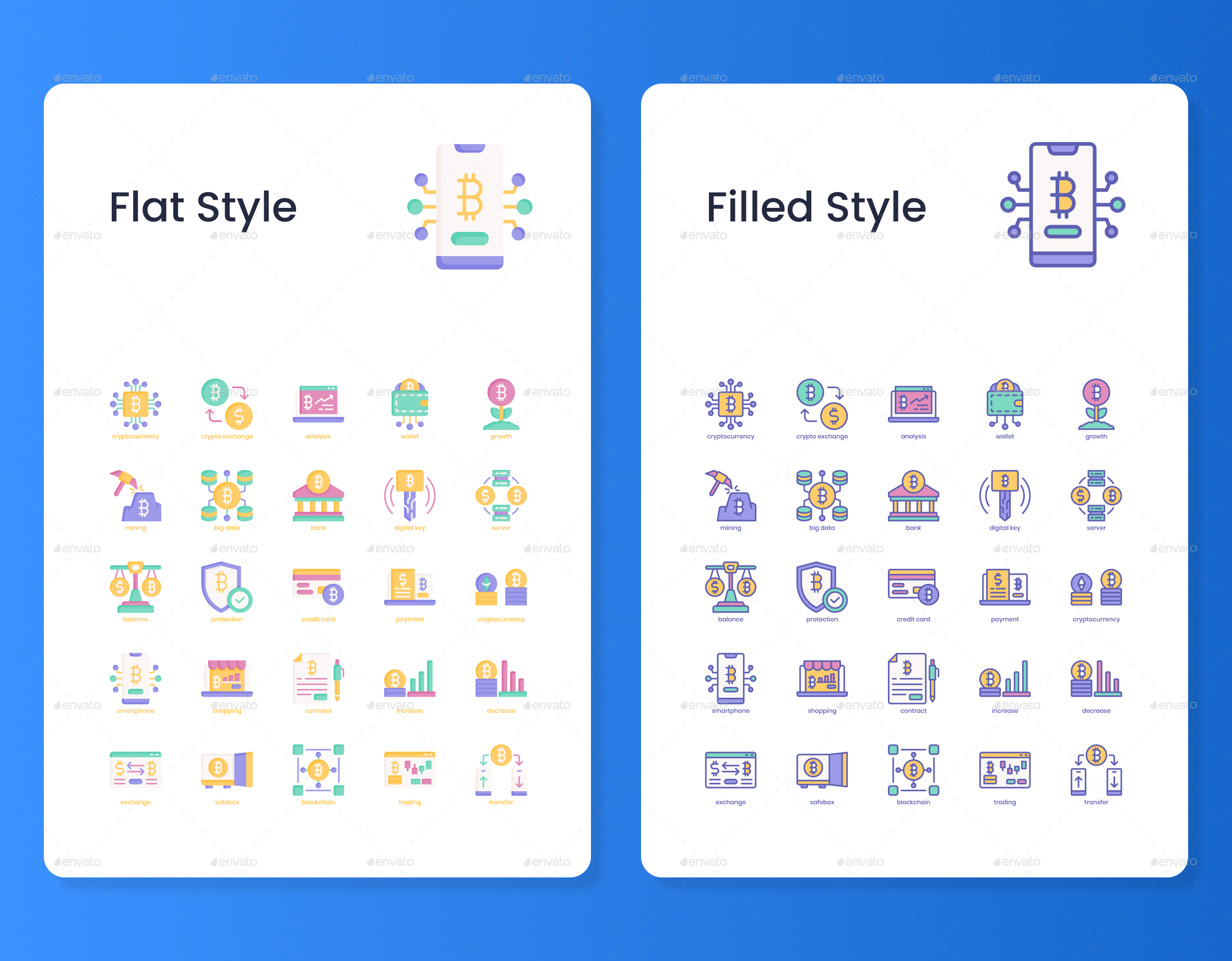 Cryptocurrency Icon Pack, Icons | GraphicRiver