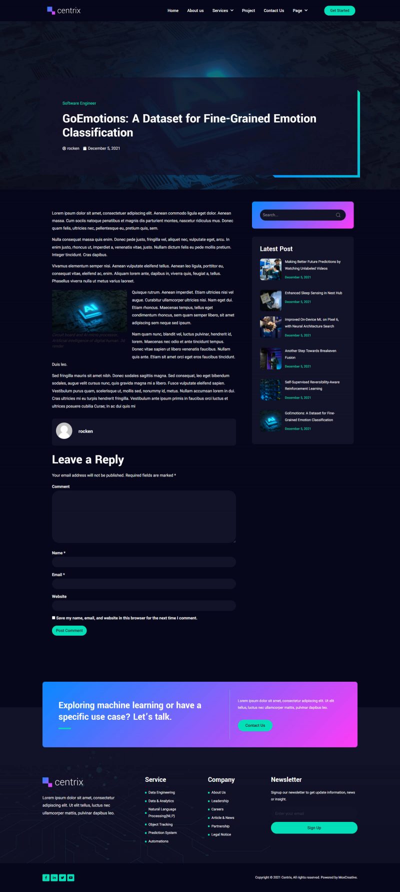 Centrix - Artificial Intelligence & Technology Services Elementor ...