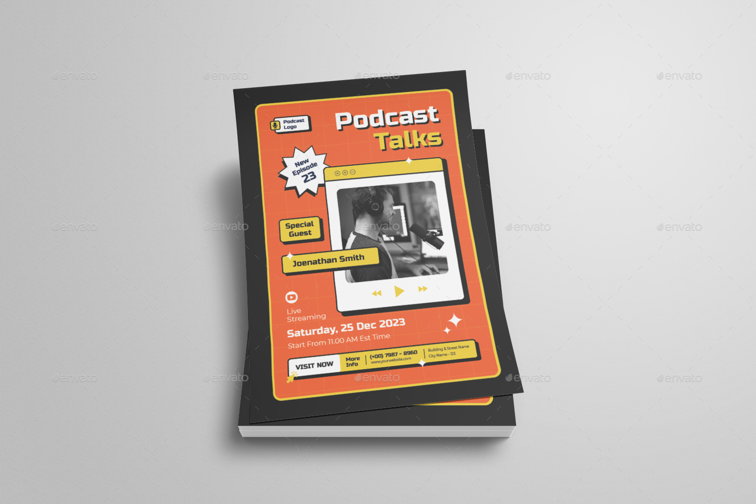 Flyer Podcast, Print Templates | GraphicRiver