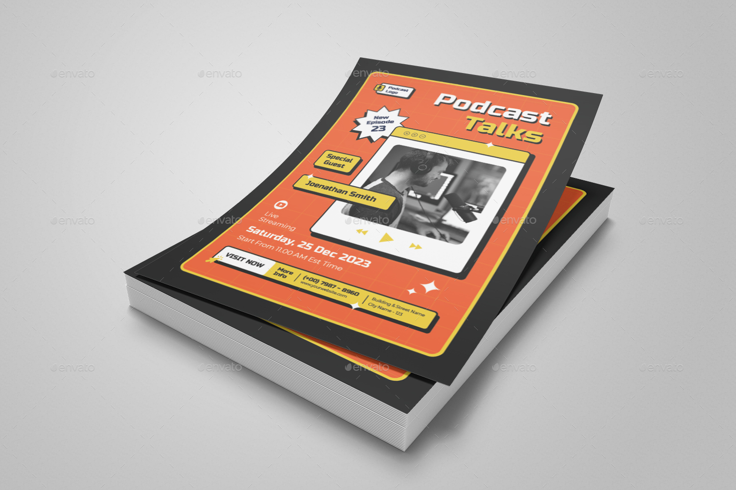 Flyer Podcast, Print Templates | GraphicRiver