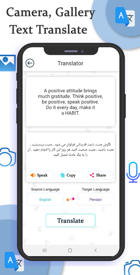 Language Translator Free, Camera, Voice, From Photos, Text Translate ...