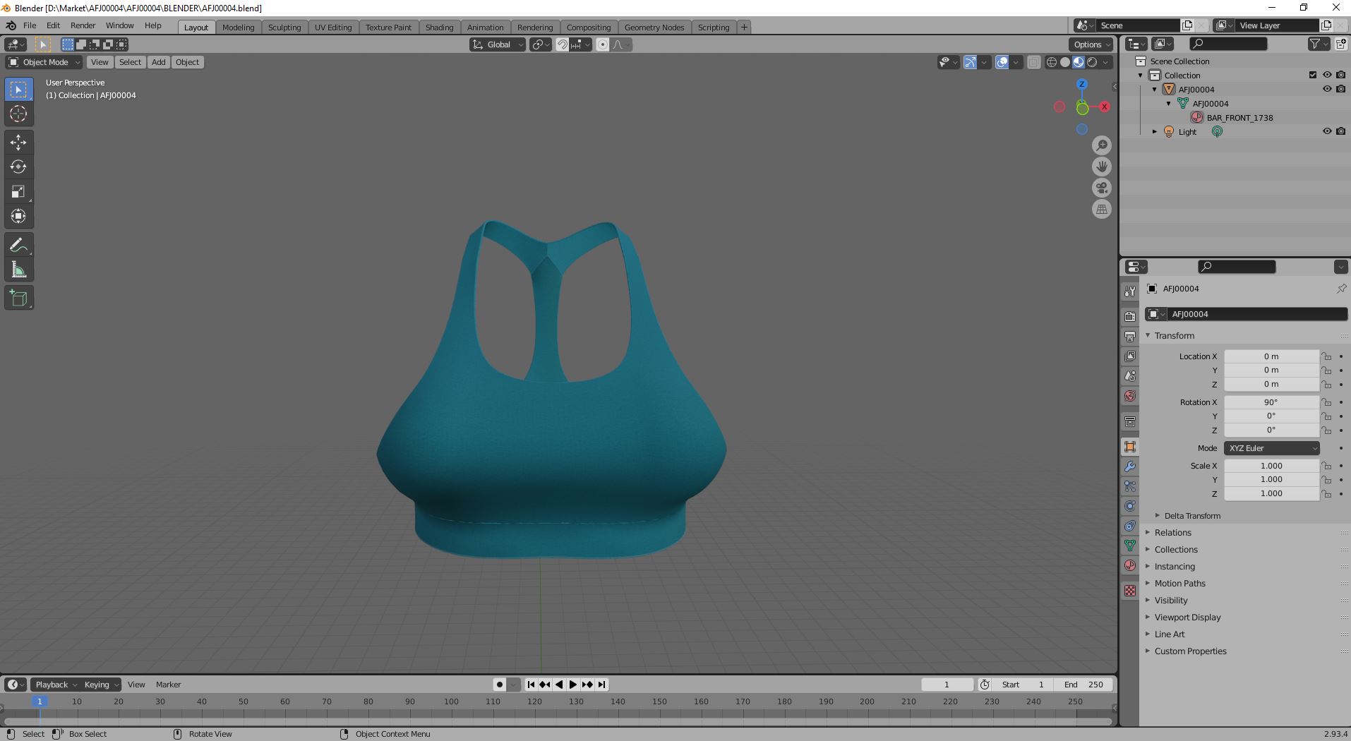 Sporty Classic BRA for Women by Digital-Fashionwear | 3DOcean