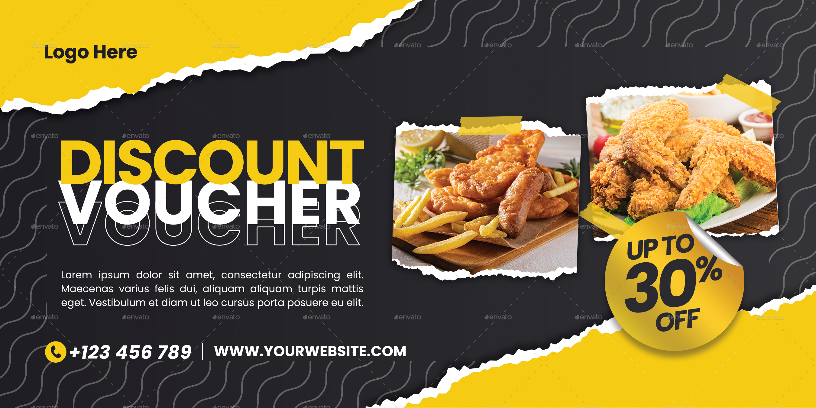 Food Gift Voucher, Print Templates | GraphicRiver