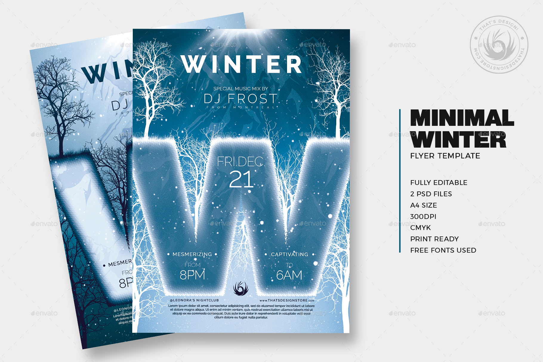 Minimal Winter Flyer Template, Print Templates | GraphicRiver