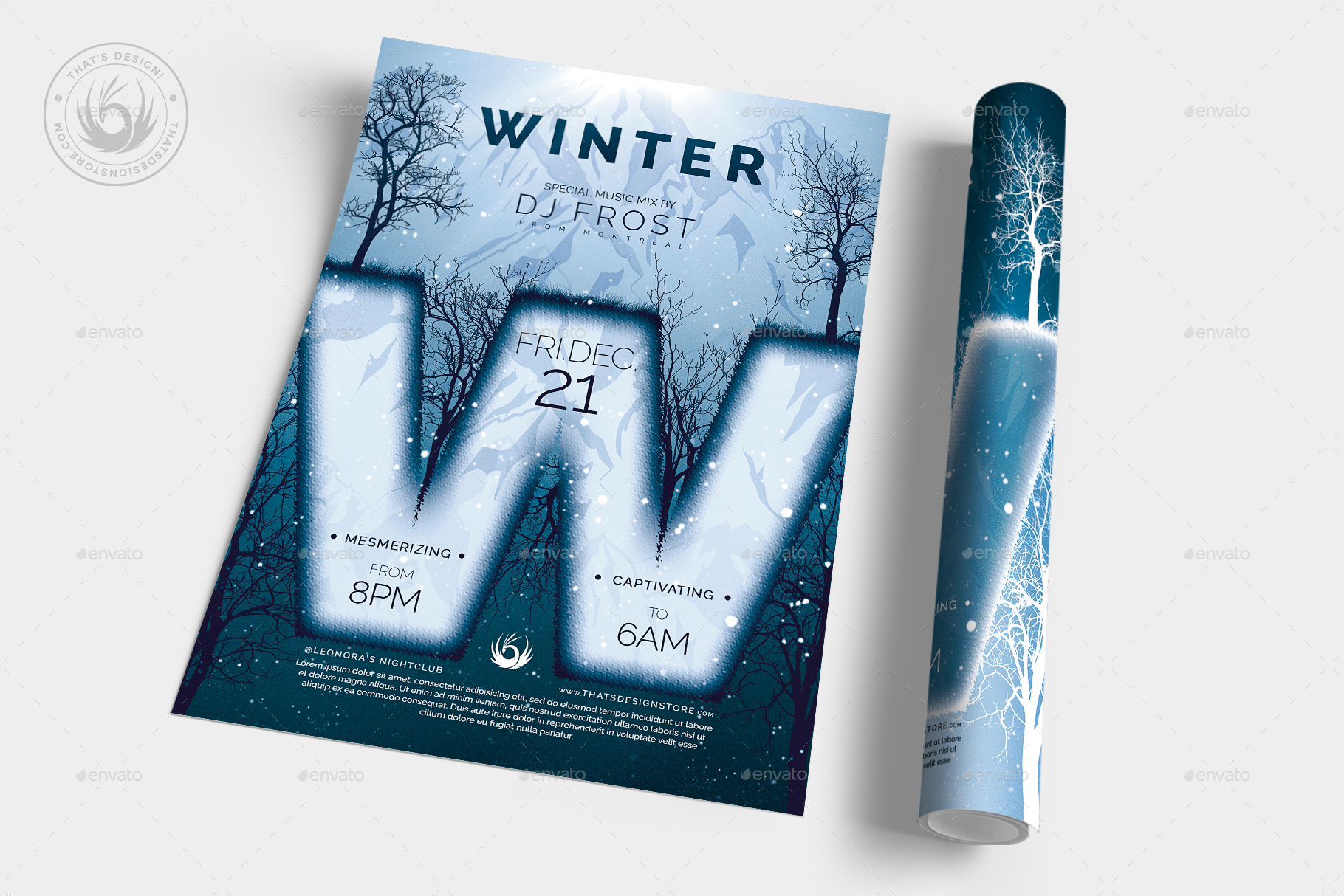Minimal Winter Flyer Template, Print Templates | GraphicRiver