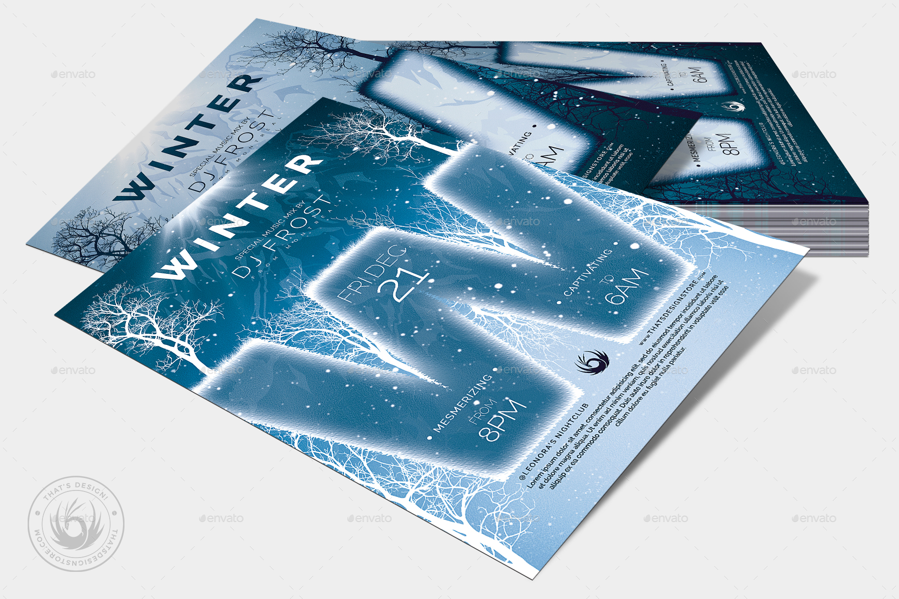 Minimal Winter Flyer Template, Print Templates | GraphicRiver