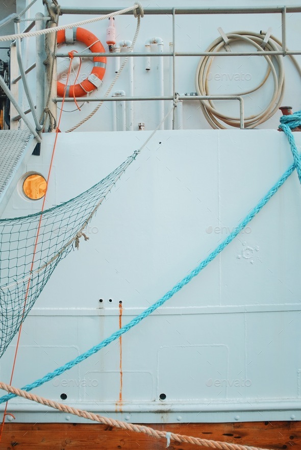 closeup/crop detail of a fishing boat deck Stock Photo by PaulSchlemmer
