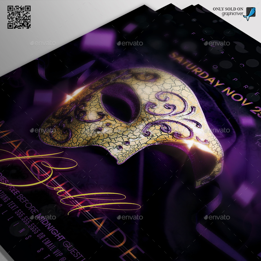Masquerade Ball Flyer Template, Print Templates | GraphicRiver