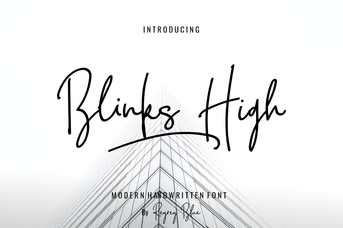 Blink High - Signature Script Font, Fonts | GraphicRiver