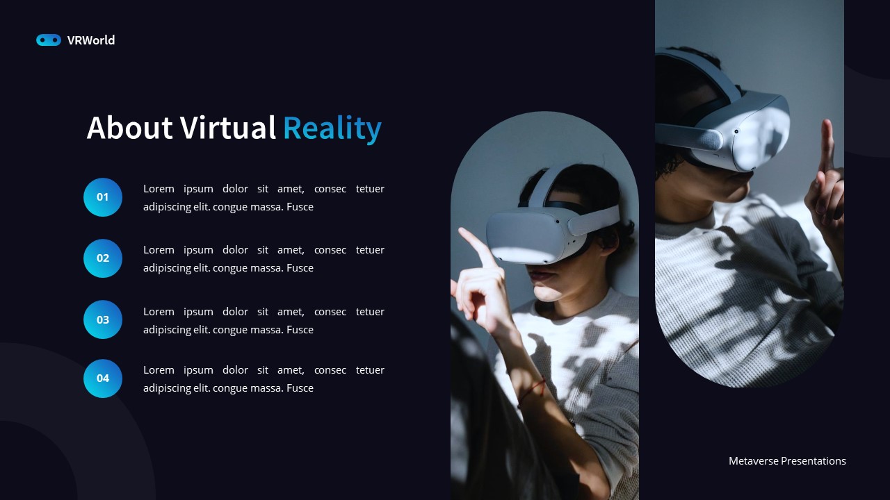 VRWorld - Virtual Reality & Metaverse Powerpoint Template, Presentation ...
