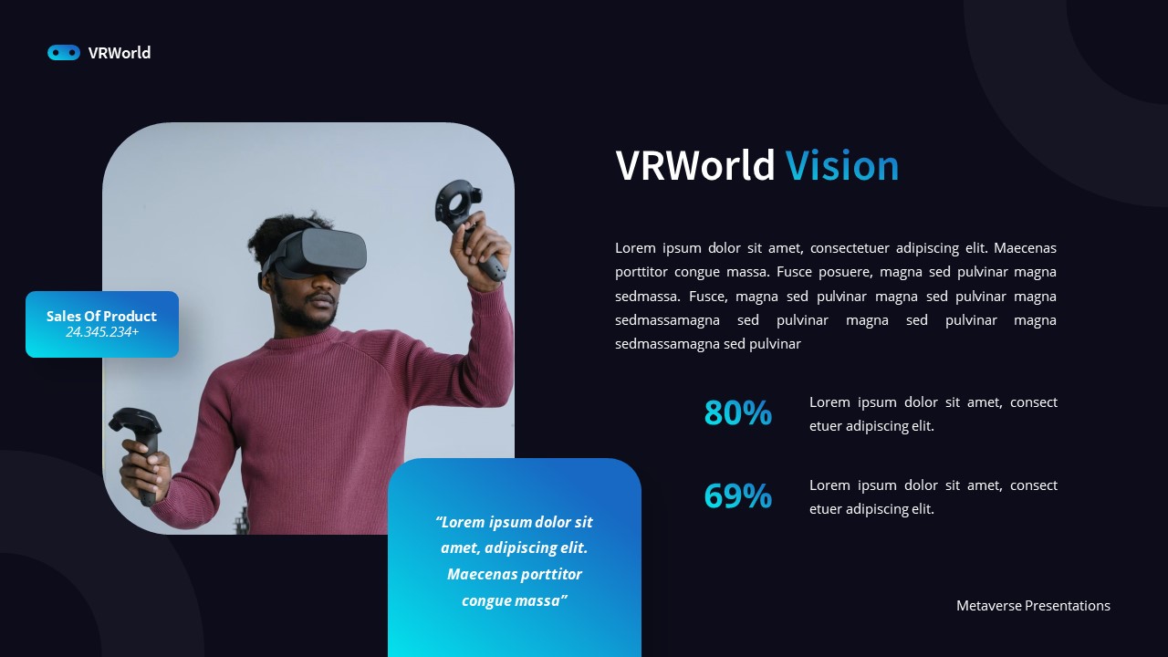 VRWorld - Virtual Reality & Metaverse Powerpoint Template, Presentation ...