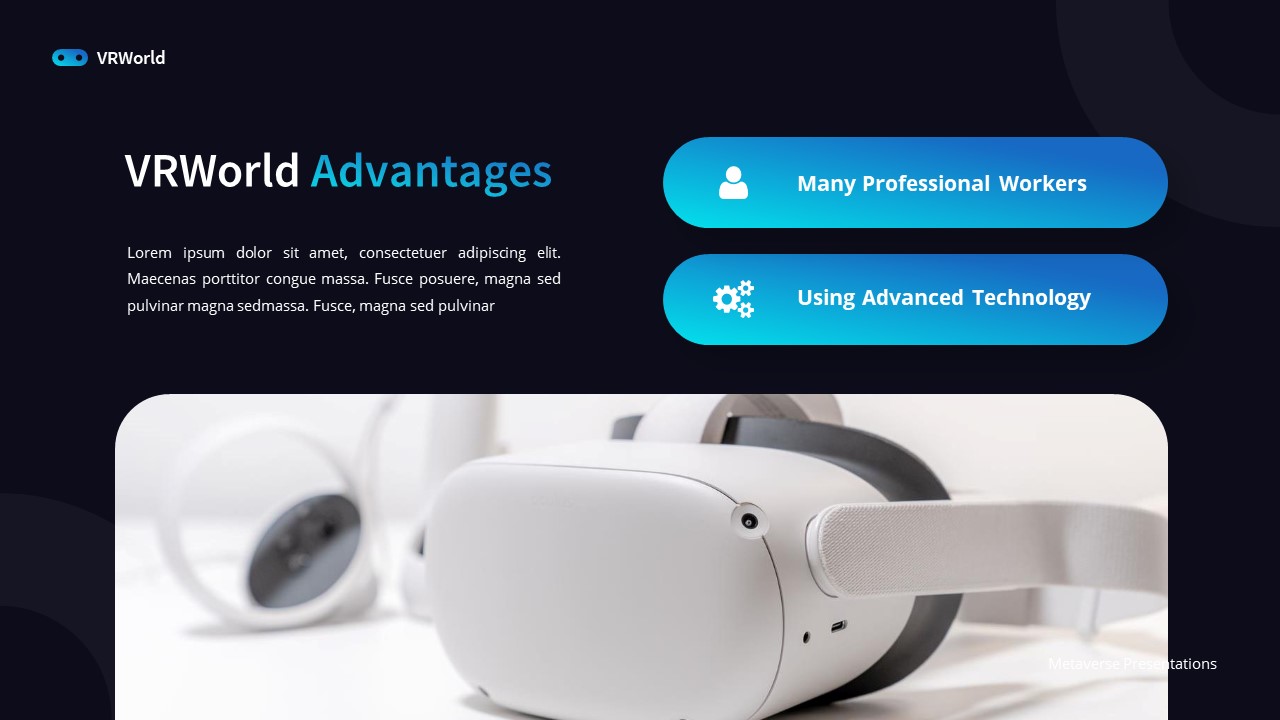 VRWorld - Virtual Reality & Metaverse Powerpoint Template, Presentation ...
