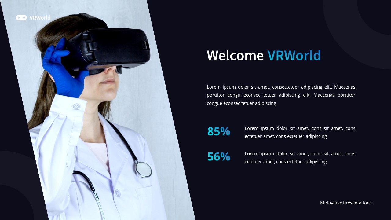 VRWorld - Virtual Reality & Metaverse Powerpoint Template, Presentation ...