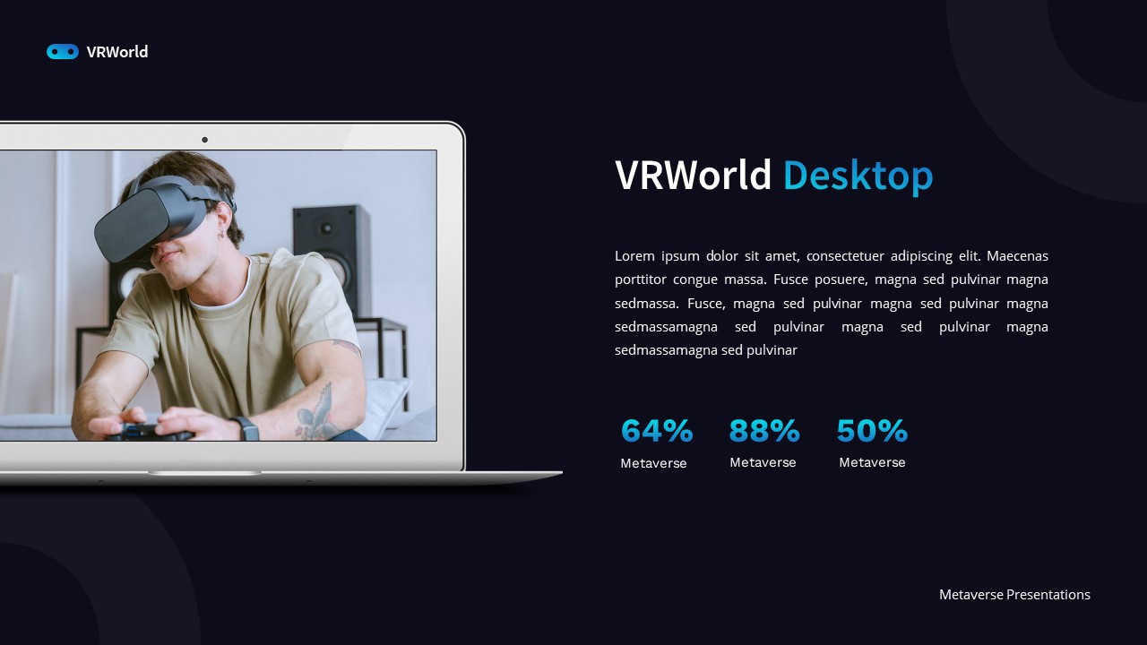 VRWorld - Virtual Reality & Metaverse Powerpoint Template, Presentation ...