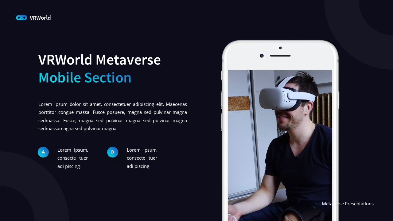 VRWorld - Virtual Reality & Metaverse Powerpoint Template, Presentation ...