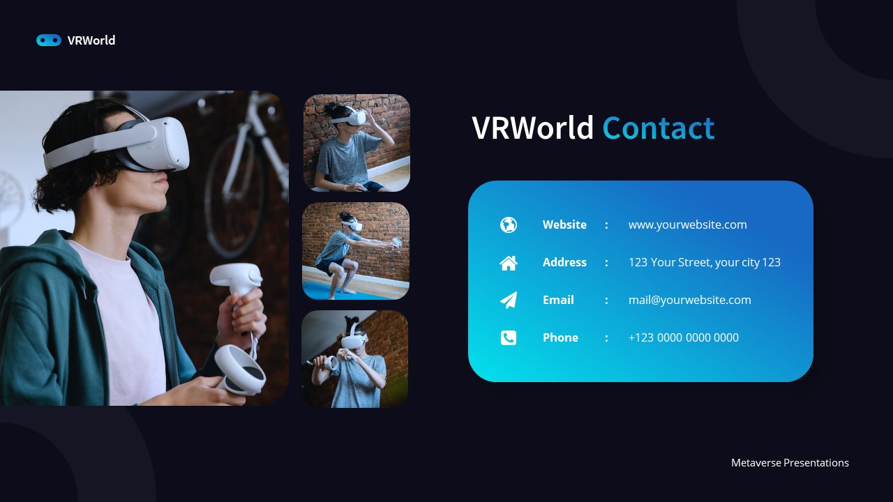 VRWorld - Virtual Reality & Metaverse Powerpoint Template, Presentation ...