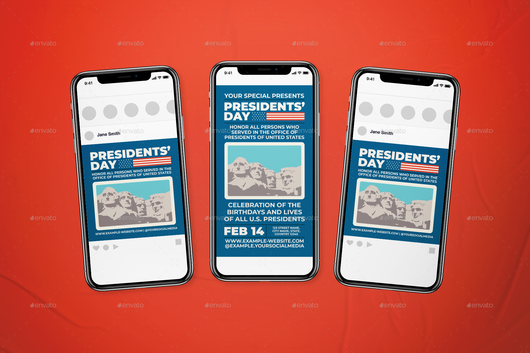 Presidents' Day Flyer Set, Print Templates | GraphicRiver