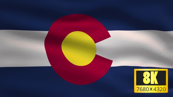 8K Colorado State Flag Background, Motion Graphics | VideoHive