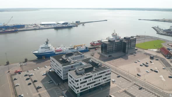 Aerial View of Esbjerg Harbor One of the Largest Harbour of the North ...