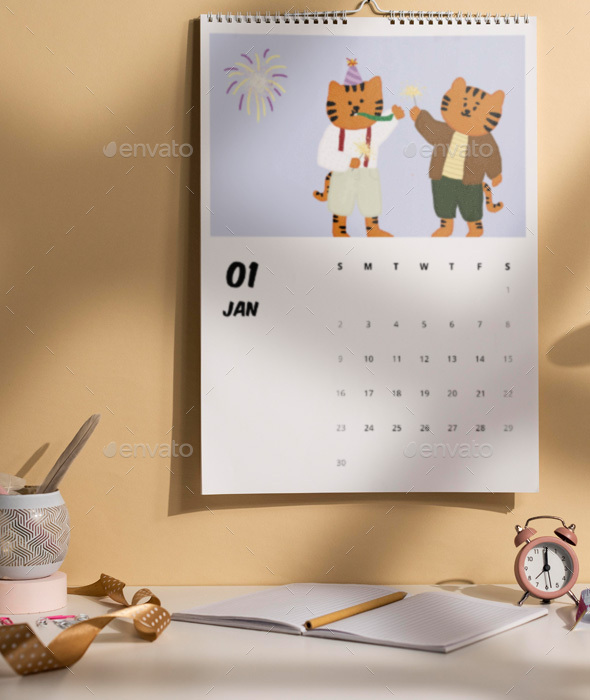 2022 Tiger Calendar & Illustration Collection, Graphics | GraphicRiver