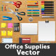 Office Supplies Vector, Vectors | GraphicRiver