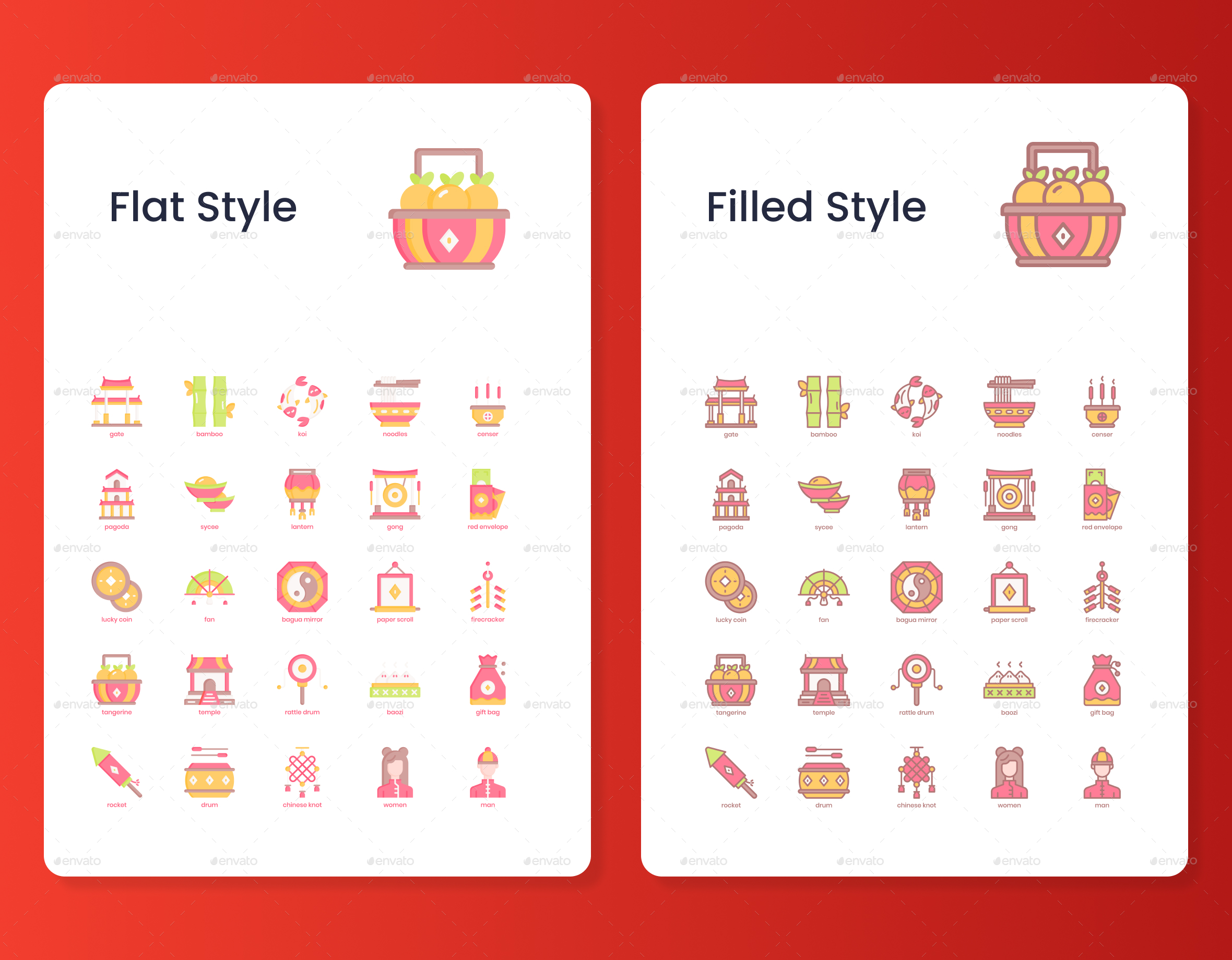 Chinese New Year Icon Pack, Icons | GraphicRiver