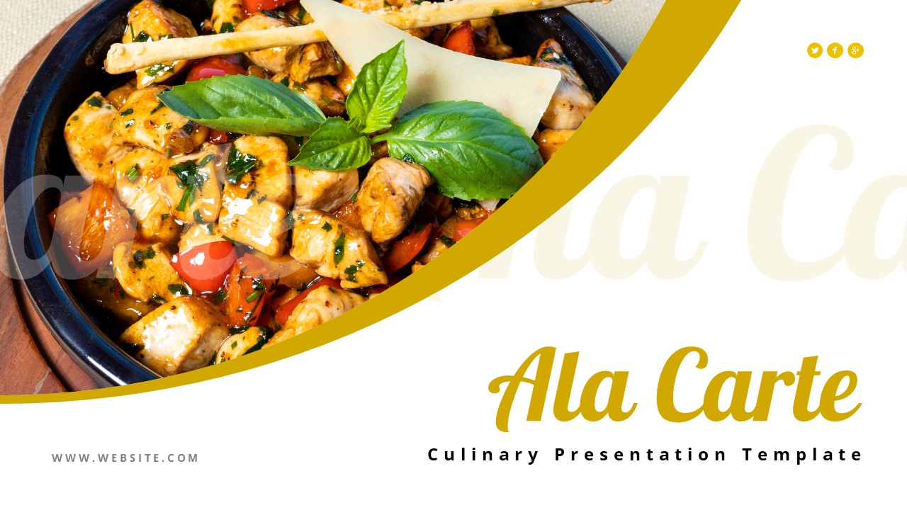 Ala Carte Culinary Presentation Template, Presentation Templates ...