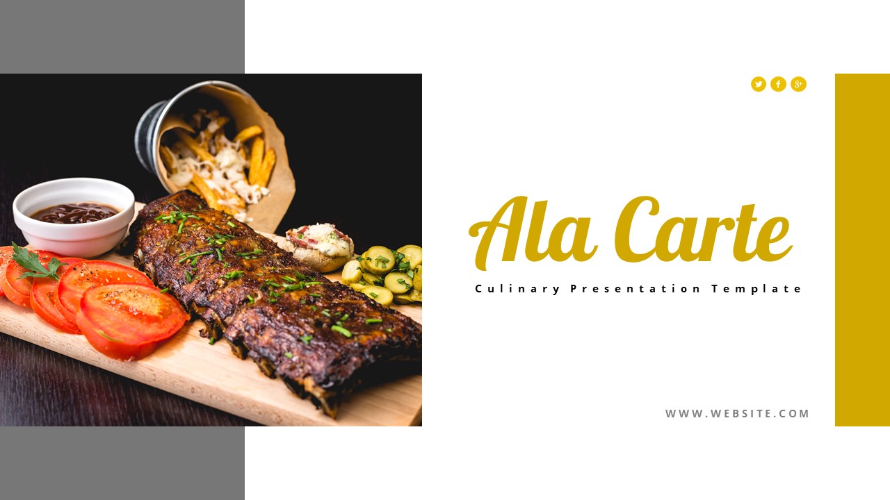 Ala Carte Culinary Presentation Template, Presentation Templates ...