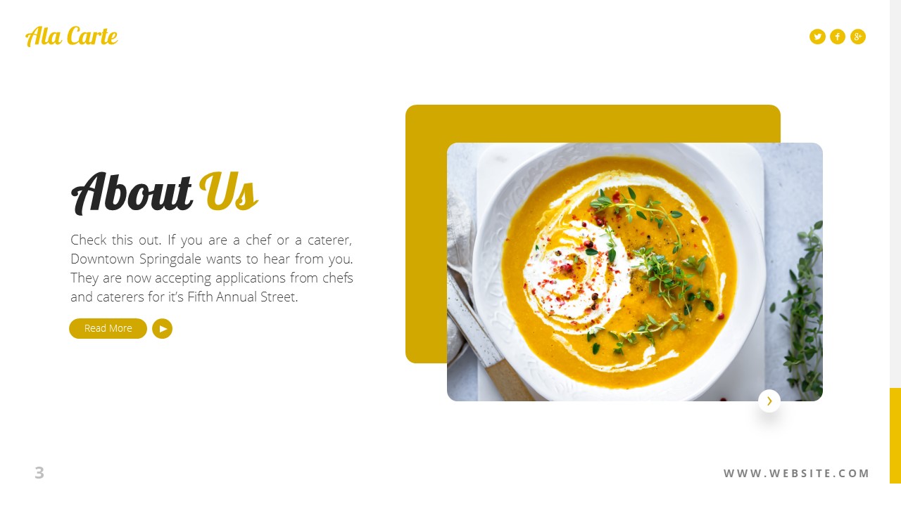 Ala Carte Culinary Presentation Template, Presentation Templates ...