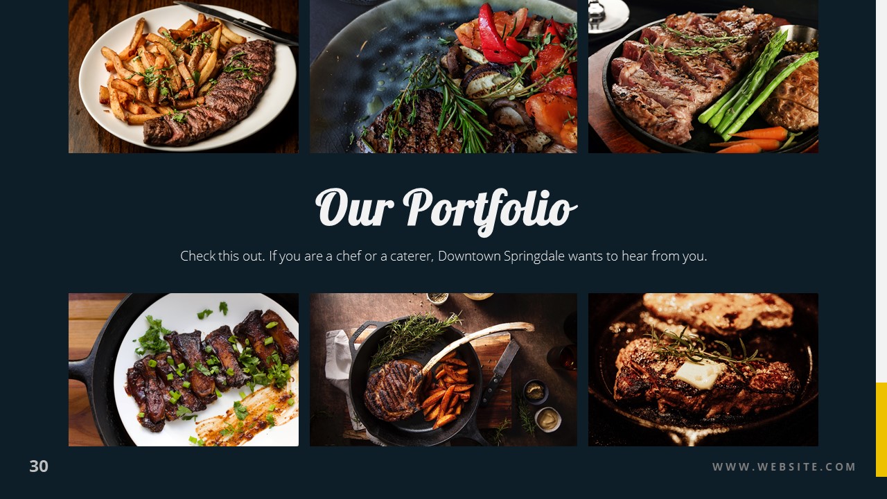 Ala Carte Culinary Presentation Template, Presentation Templates ...