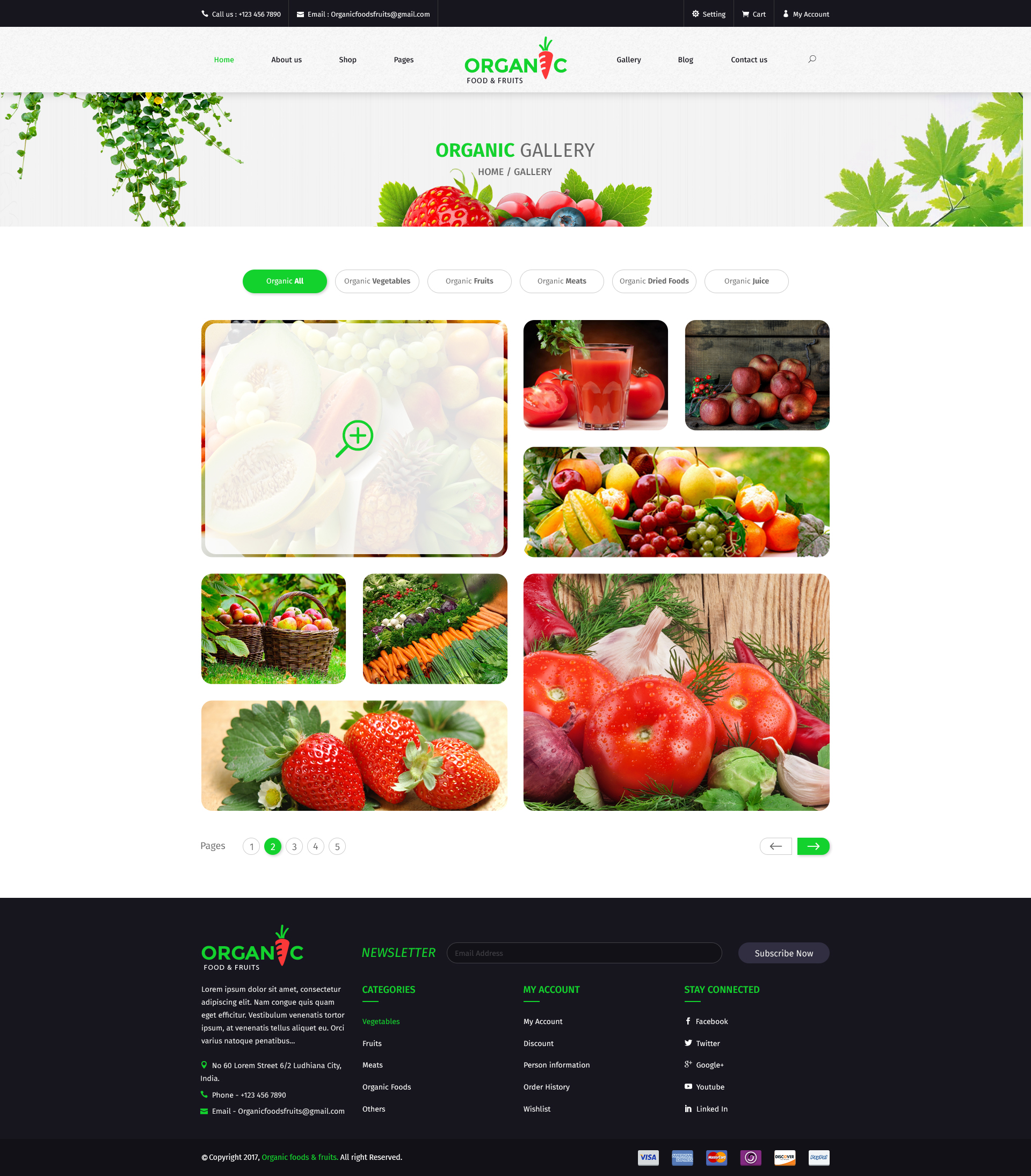 Organic Food and Fruits Template by TmdStudio | ThemeForest