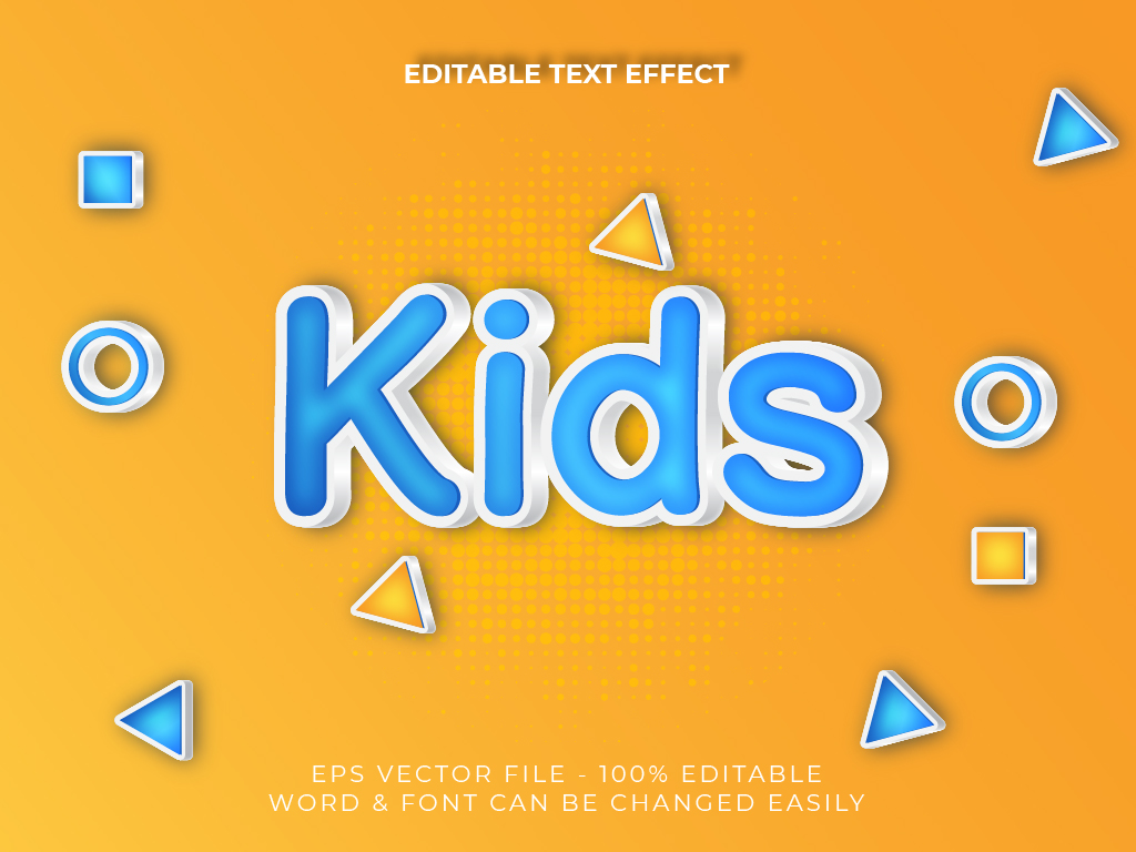 Text Effect Kids Style Theme for Illustrator, Add-ons | GraphicRiver