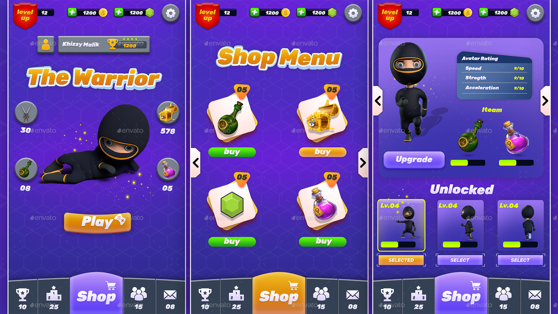 2 D Fantasy Gui Pack, Game Assets | GraphicRiver