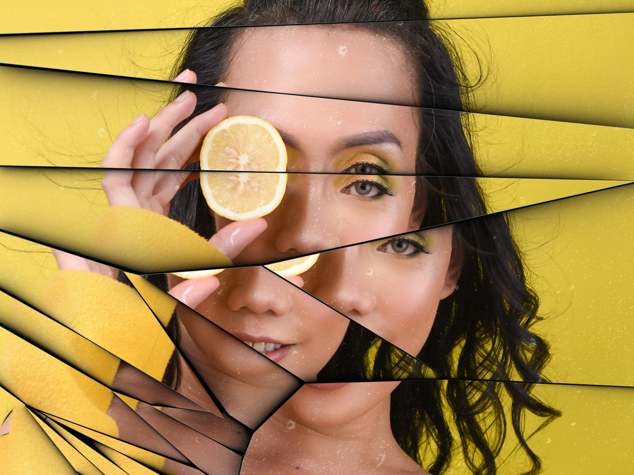 Slasher Broken Mirror Photo Slicing Action Set, Add-ons | GraphicRiver