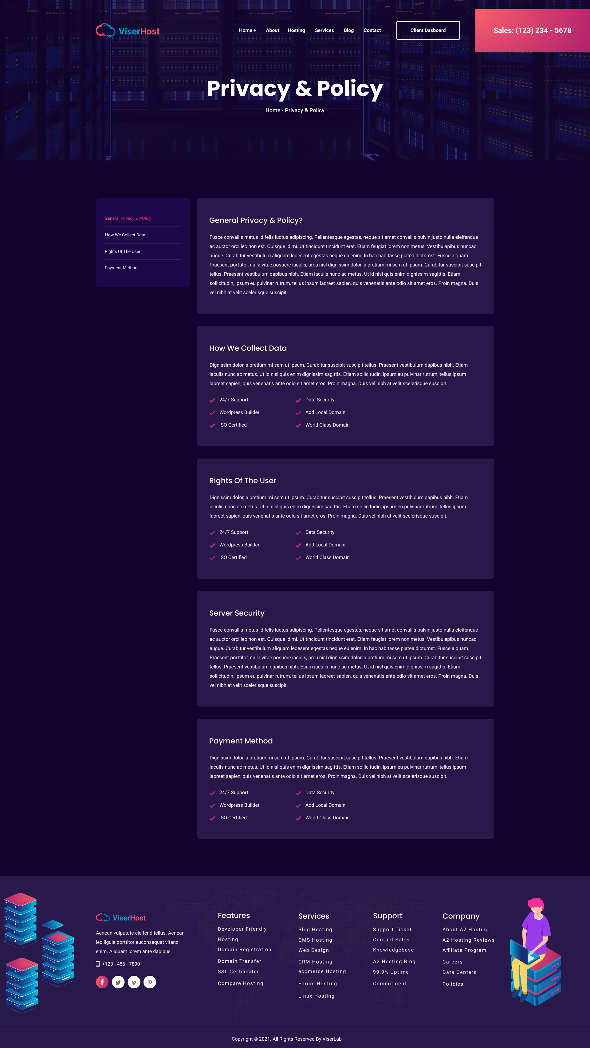 ViserHost - Hosting Business Figma Template by ViserLab | ThemeForest