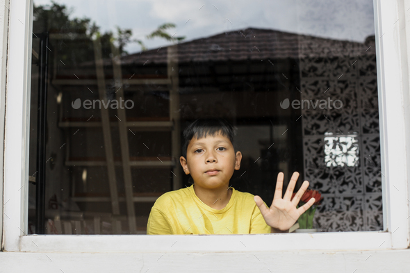 Sad Child Can't Play Outside Stock Photo by Garakta-Studio | PhotoDune