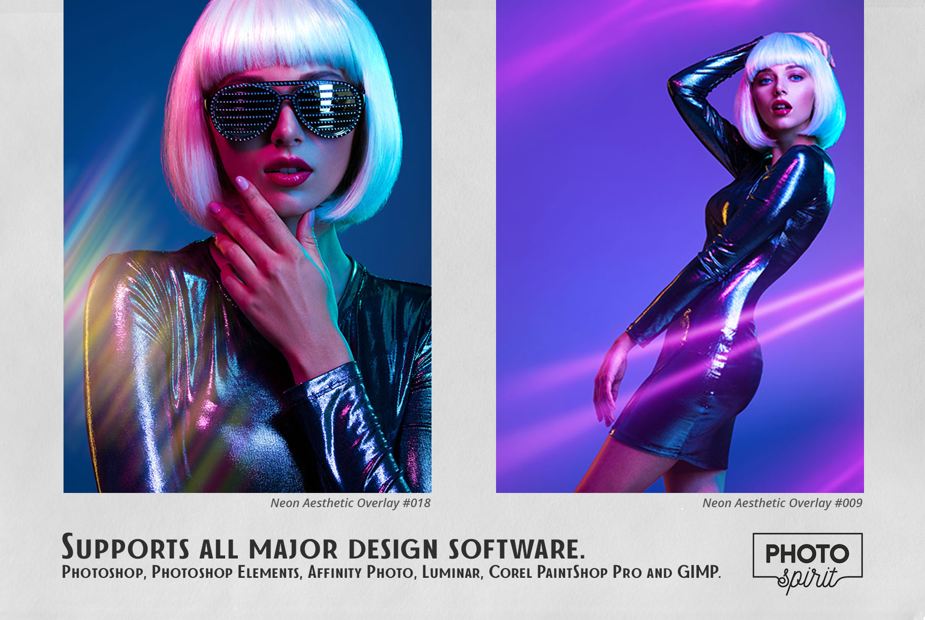 Neon Aesthetic Effect Overlays, Add-ons | GraphicRiver