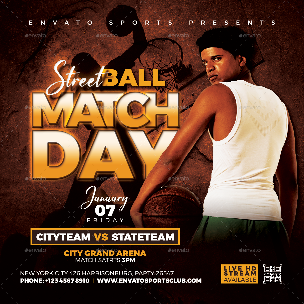 Basketball Match Day Flyer | Street Ball, Print Templates | GraphicRiver