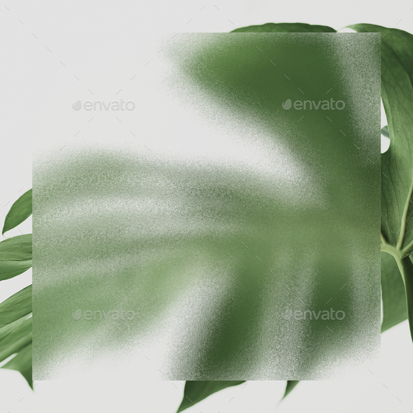 Green leaf background with patterned glass texture Stock Photo by Rawpixel