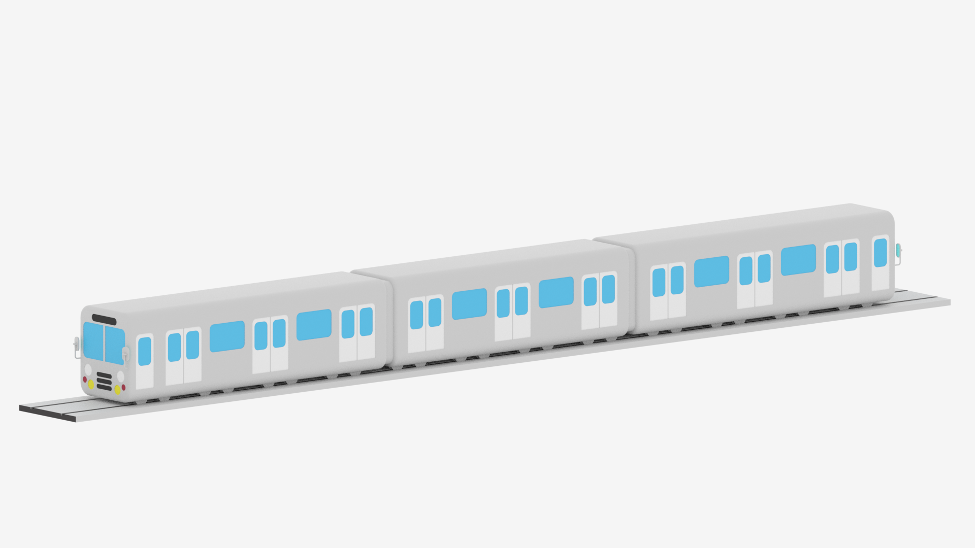 Cartoon Metro Subway Train by PhilipStorm | 3DOcean