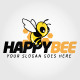 Happy Bee Logo Template, Logo Templates | GraphicRiver