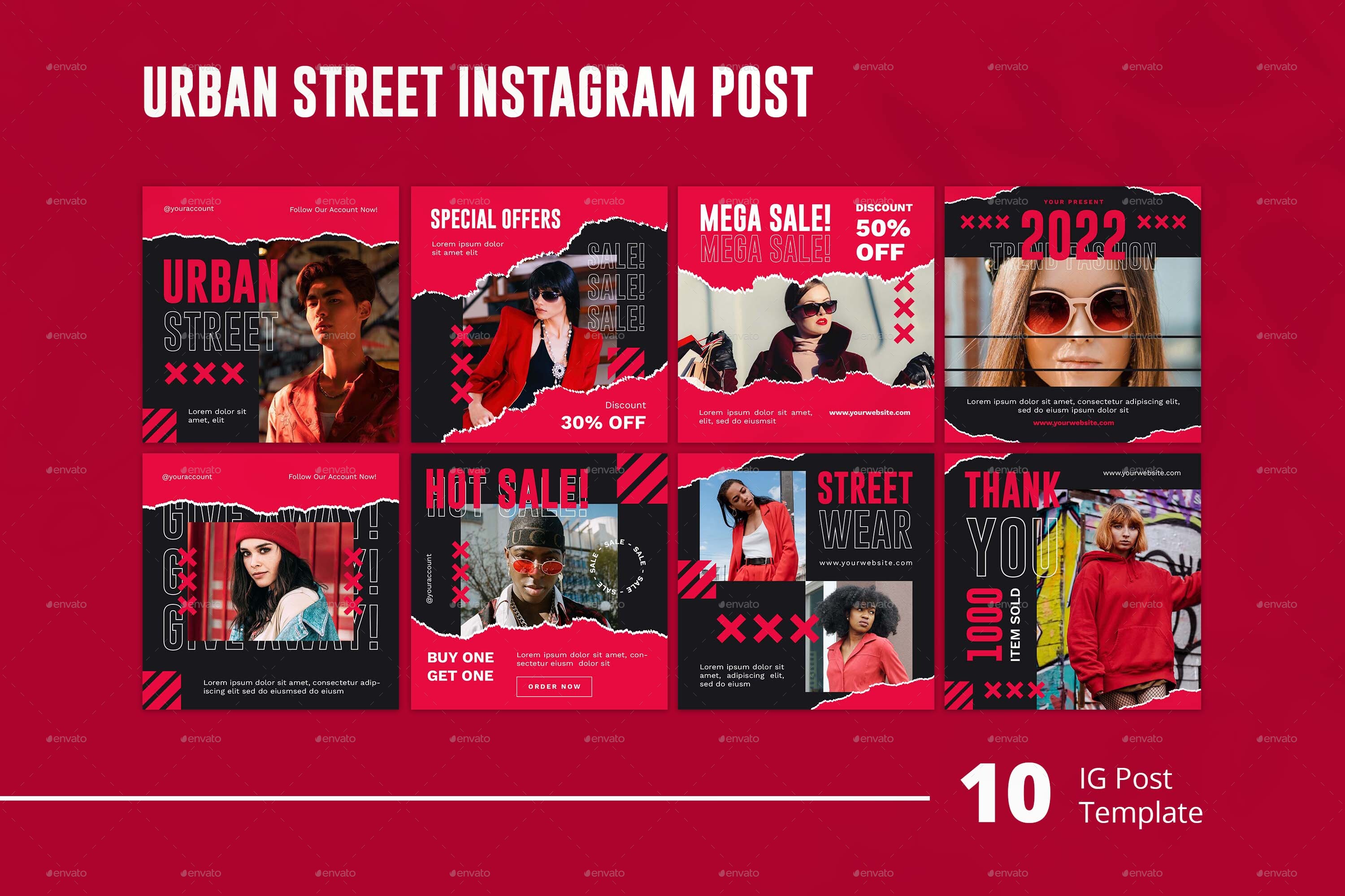 Urban Street Instagram Post Template, Web Elements | GraphicRiver