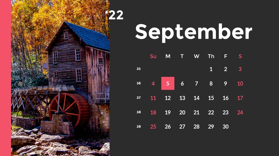 Calendar 2022 and 2021 PowerPoint Presentation Template by SanaNik
