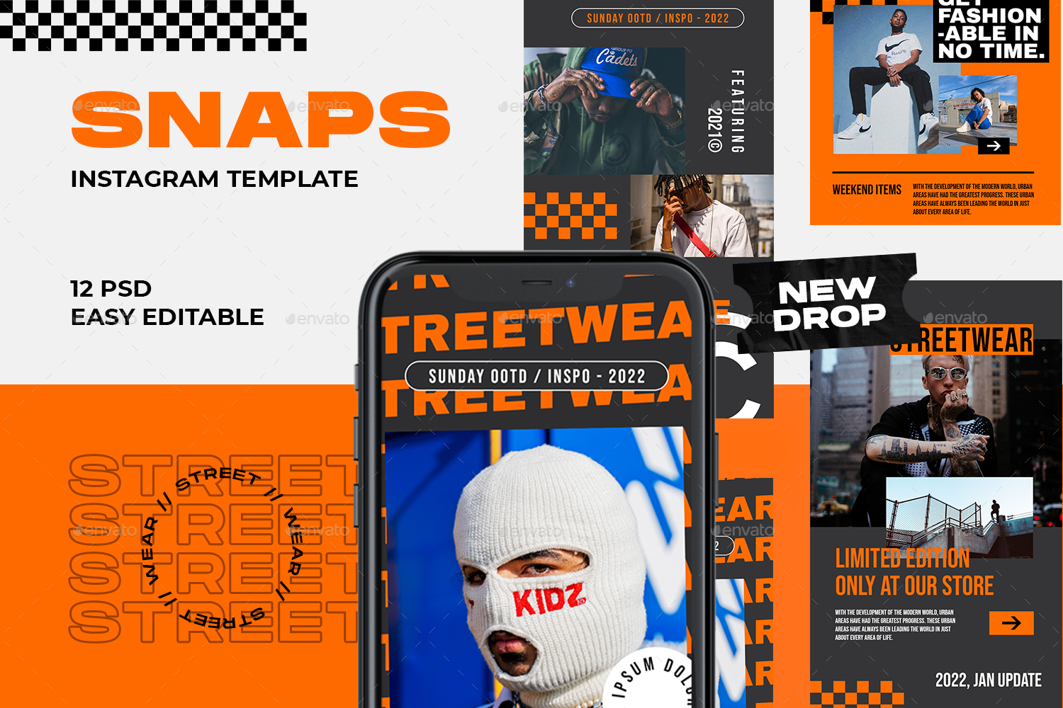 Snaps Instagram Template, Web Elements | GraphicRiver