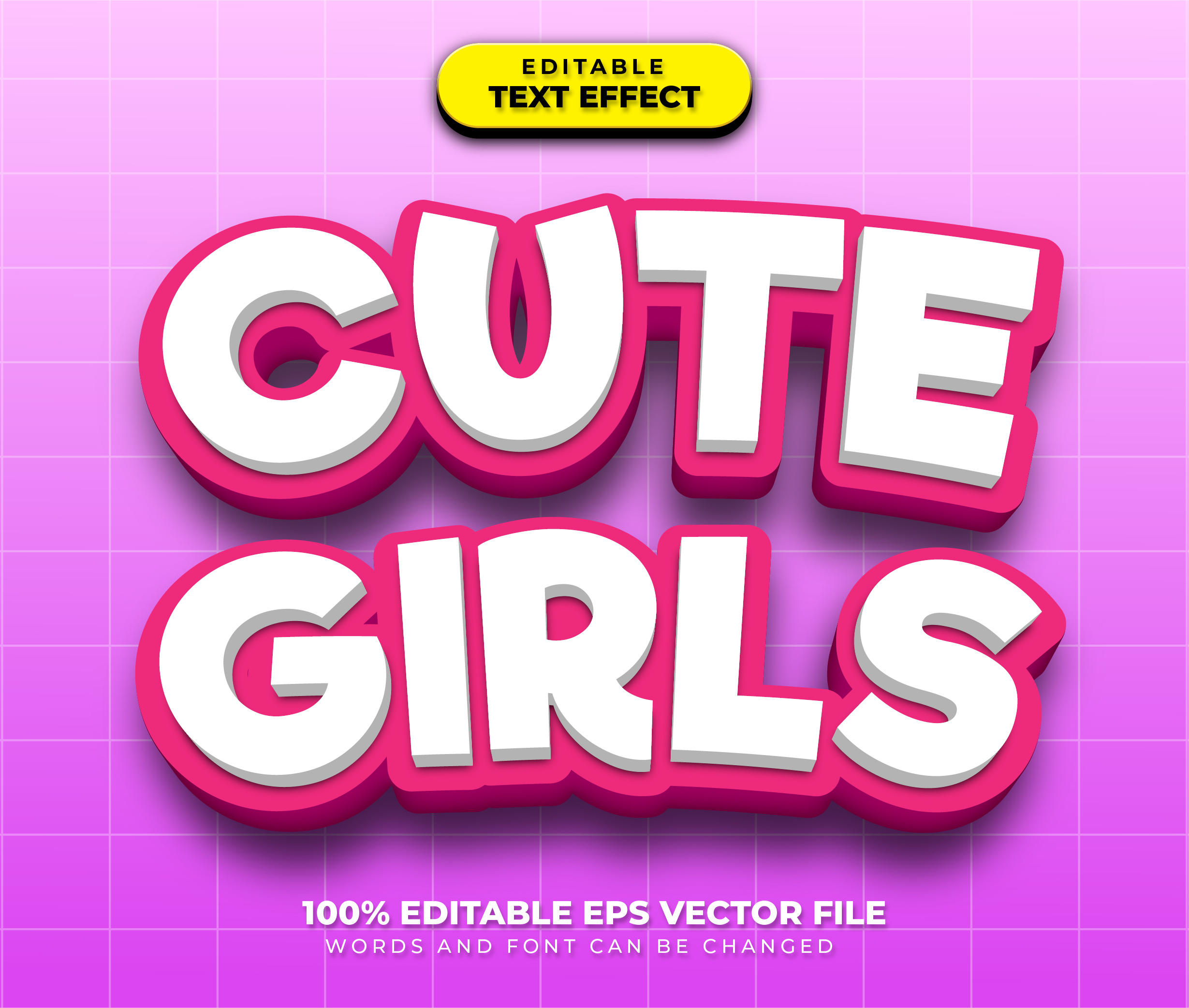 Cute Girls Text Effect, Add-ons | GraphicRiver