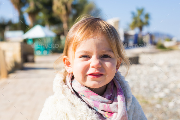 Portrait of a happy cute little girl Stock Photo by Satura_ | PhotoDune